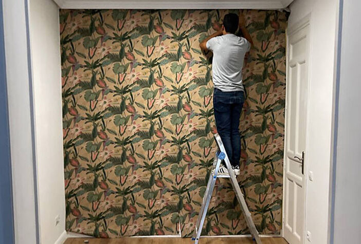 Tapizar la pared con tela - compra online » telas.es